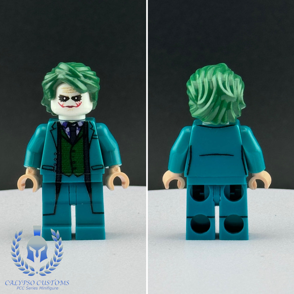 Calypso Customs Dark Knight Teal Suit Joker Custom Printed PCC Series Miniature
