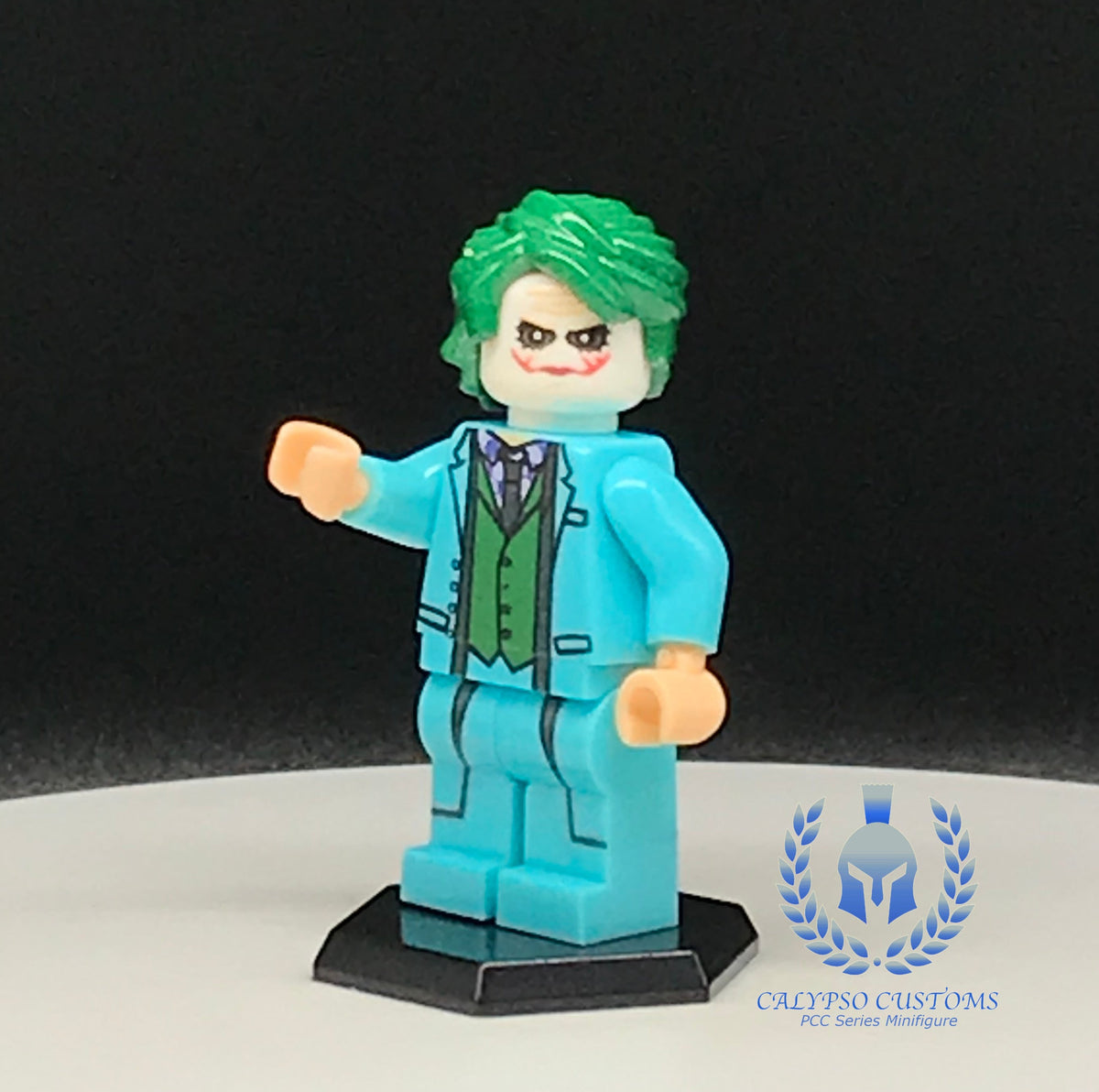 Calypso Customs Dark Knight Joker Bright Blue Custom Printed PCC Series Minifigure