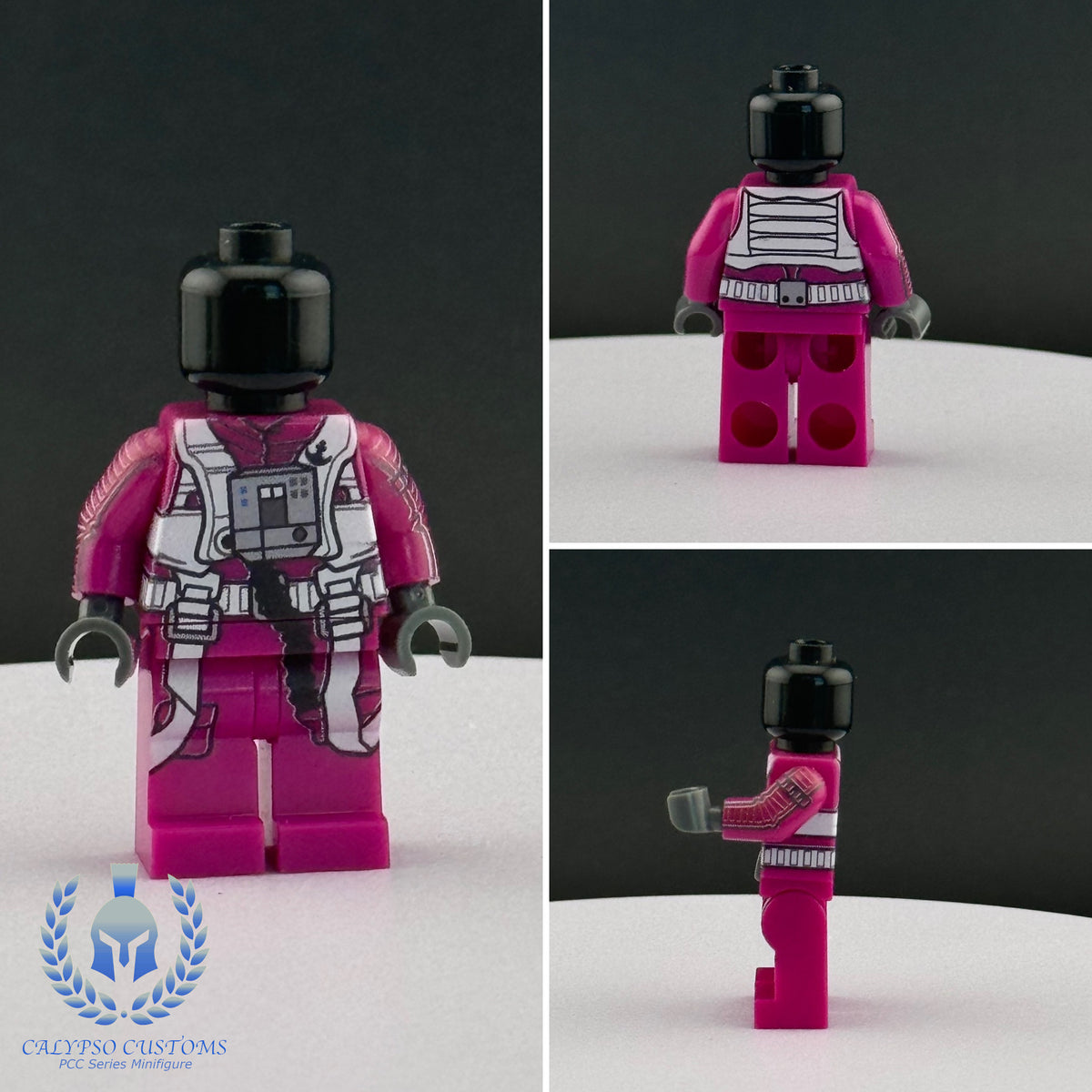 Calypso Customs Rebel Bright Purple Pilot Suit PCC Series Minifigure Body