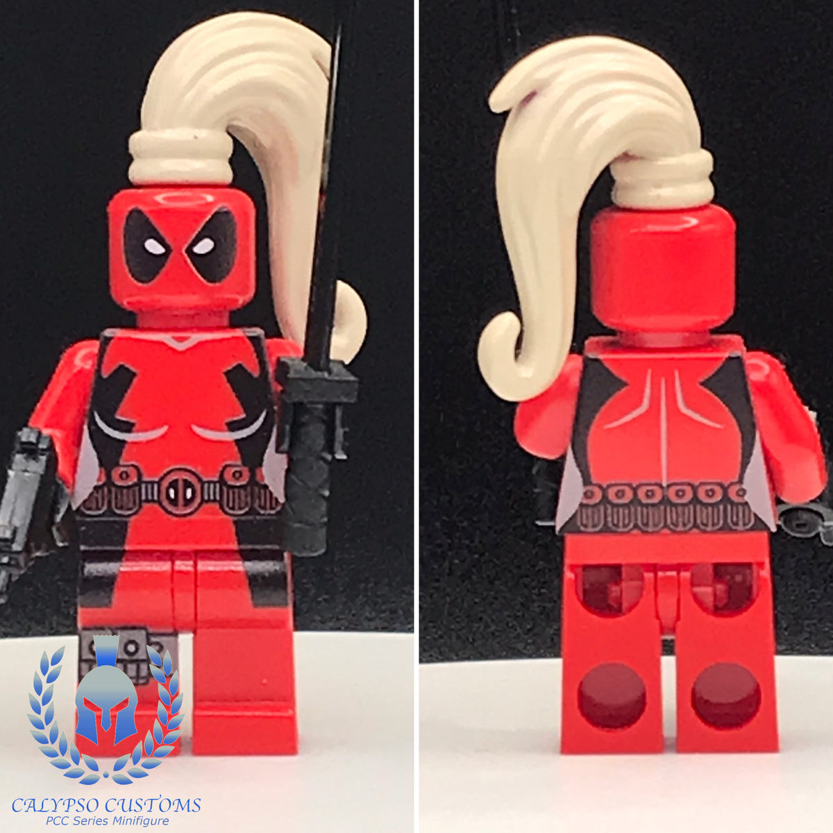 Calypso Customs Female Deadpool Custom Printed PCC Series Minifigure