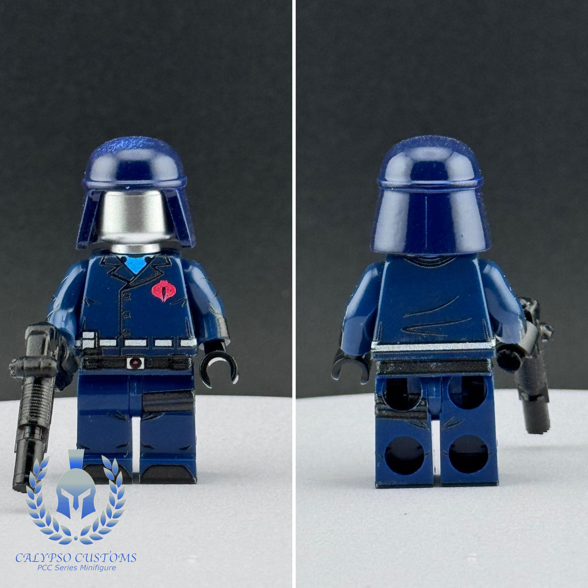 Calypso Customs G.I. Joe Dark Blue Cobra Commander Custom Printed PCC ...