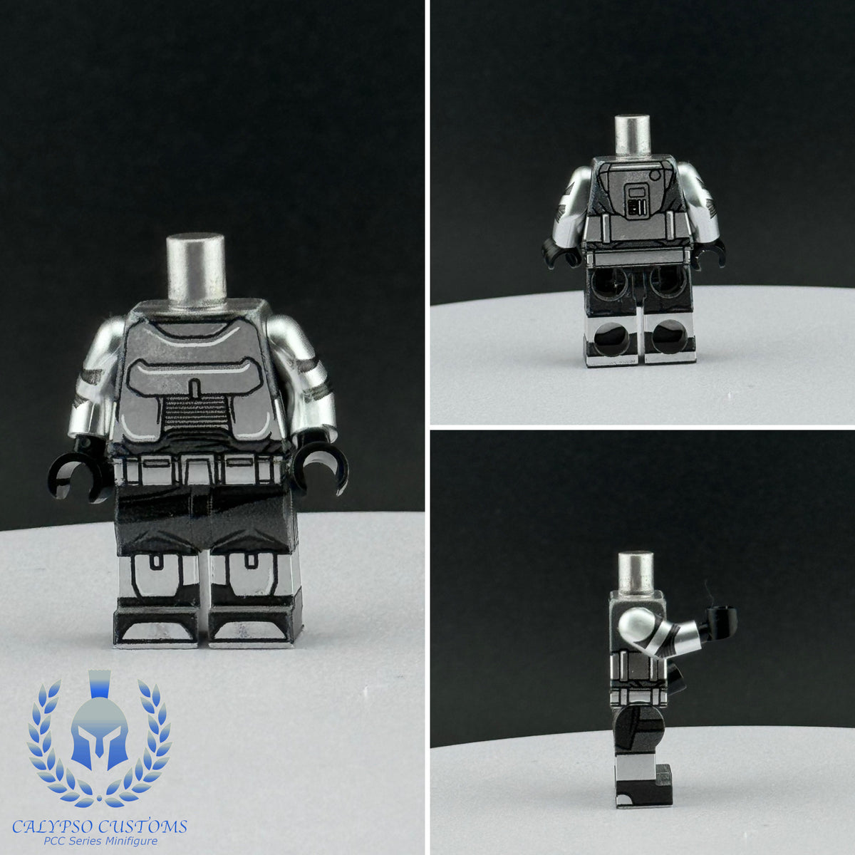 Calypso Customs Custom Printed Silver Cylon Armor PCC Series Miniature Body