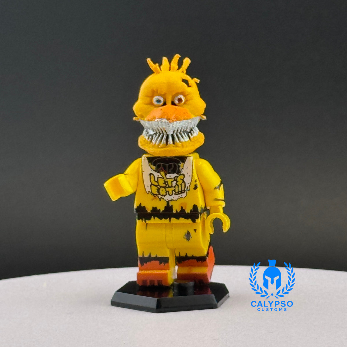 Calypso Customs FNAF Nightmare Chica Custom UV Printed PCC Series Miniature